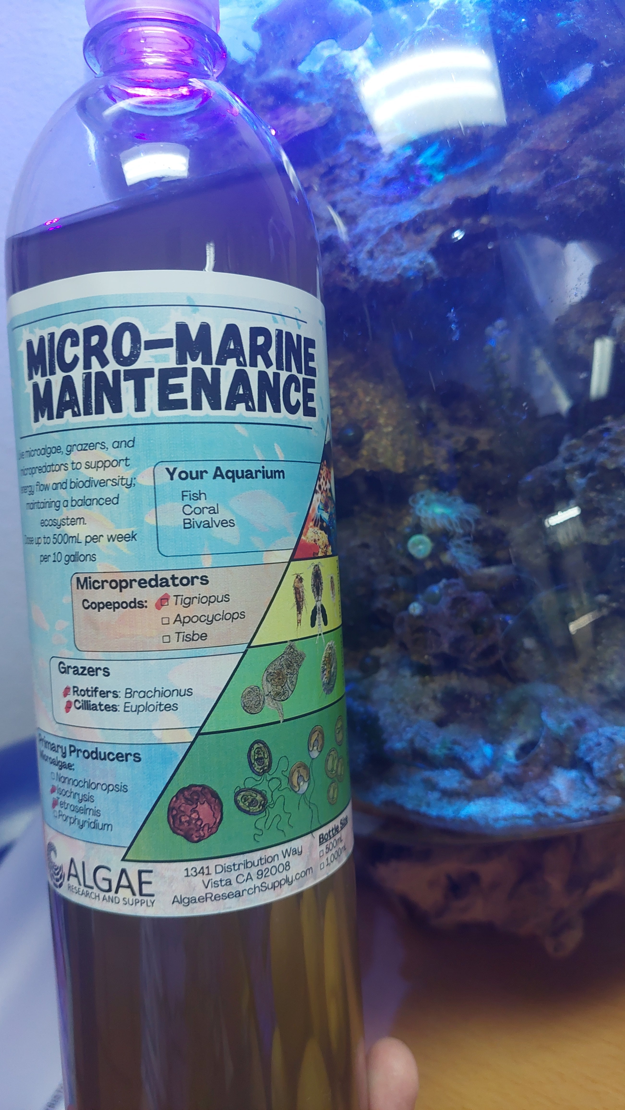 Aquarium Keepers: Introducing Micro Marine Maintenance, A Live Trophic – Algae Research Supply