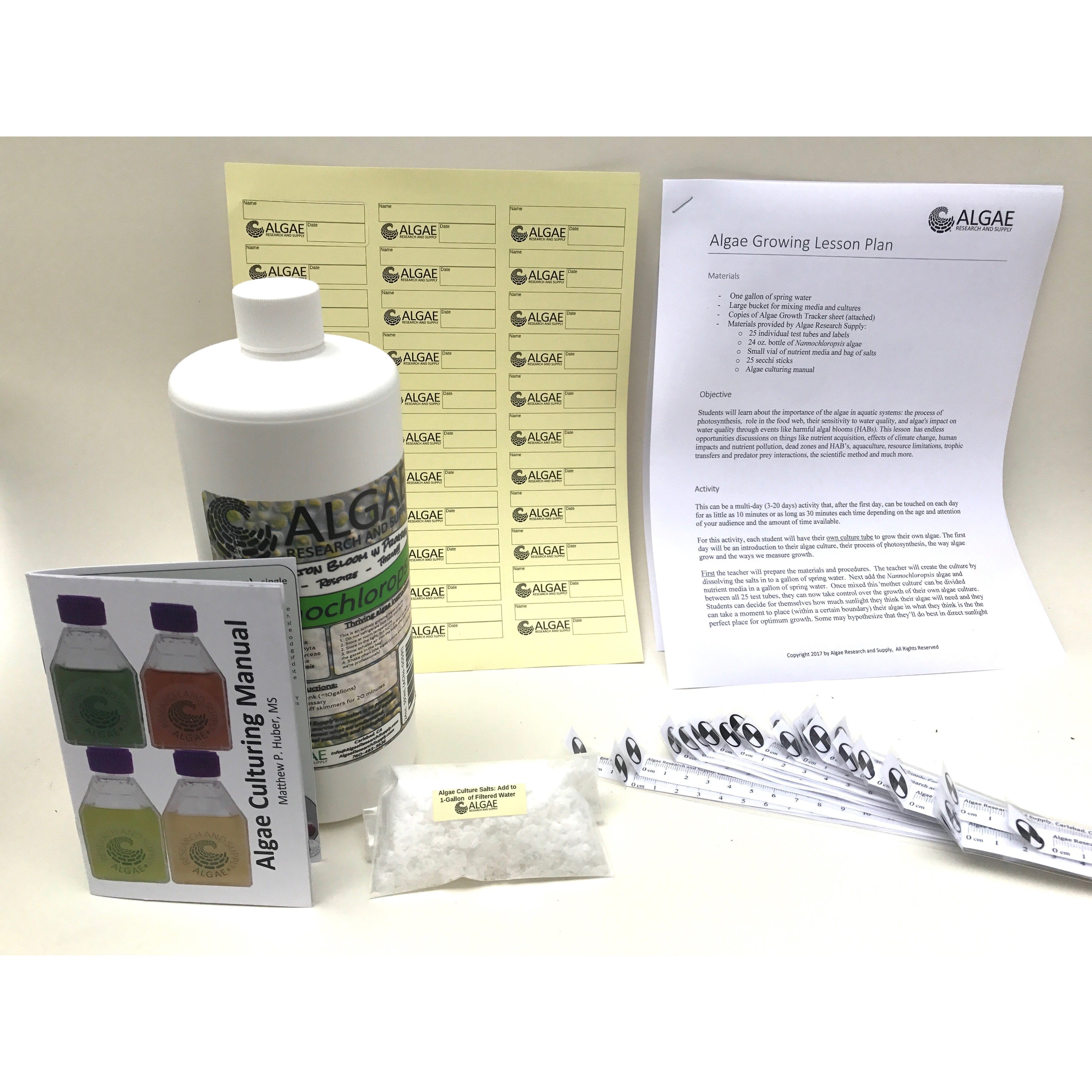 Algae Research Supply: Algae Culturing Project Kit for 25 Students: 7-